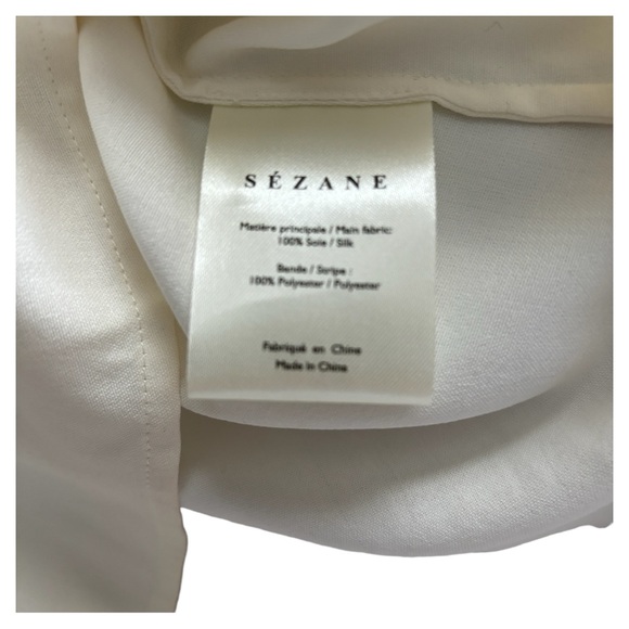 Sezane | Tops | Sezane Silk Charlotte Blouse In Ivory Size 36 Fr 4 Us ...
